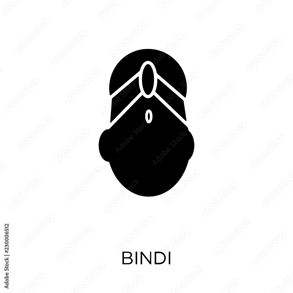 Bindi icon. Bindi symbol design from India collection. Stock Vector ...