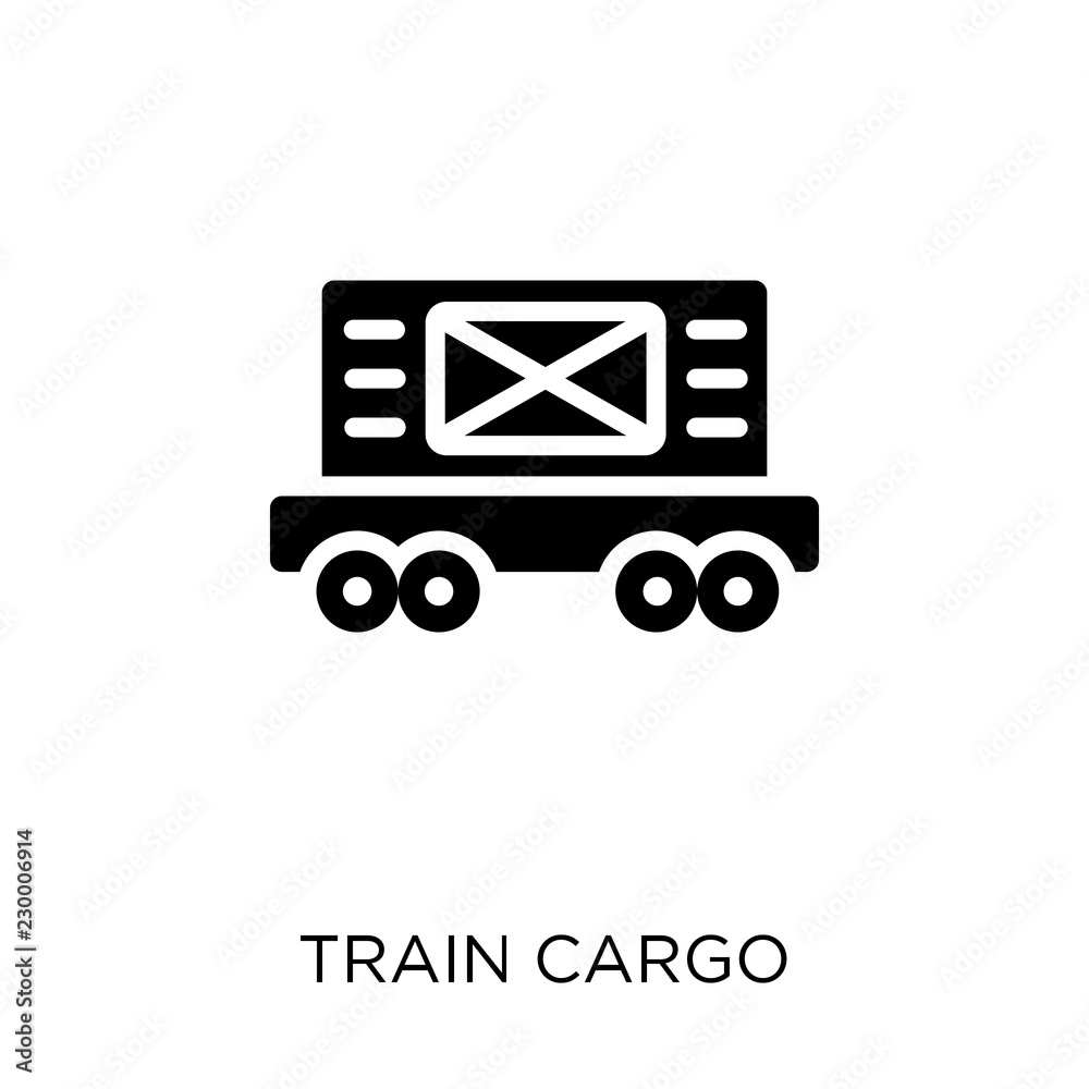 Train cargo icon. Train cargo symbol design from Industry collection ...