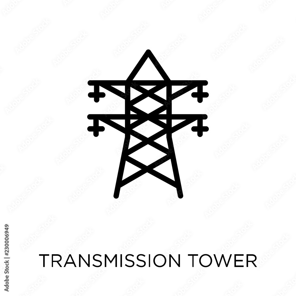 Transmission tower icon. Transmission tower symbol design from Industry ...