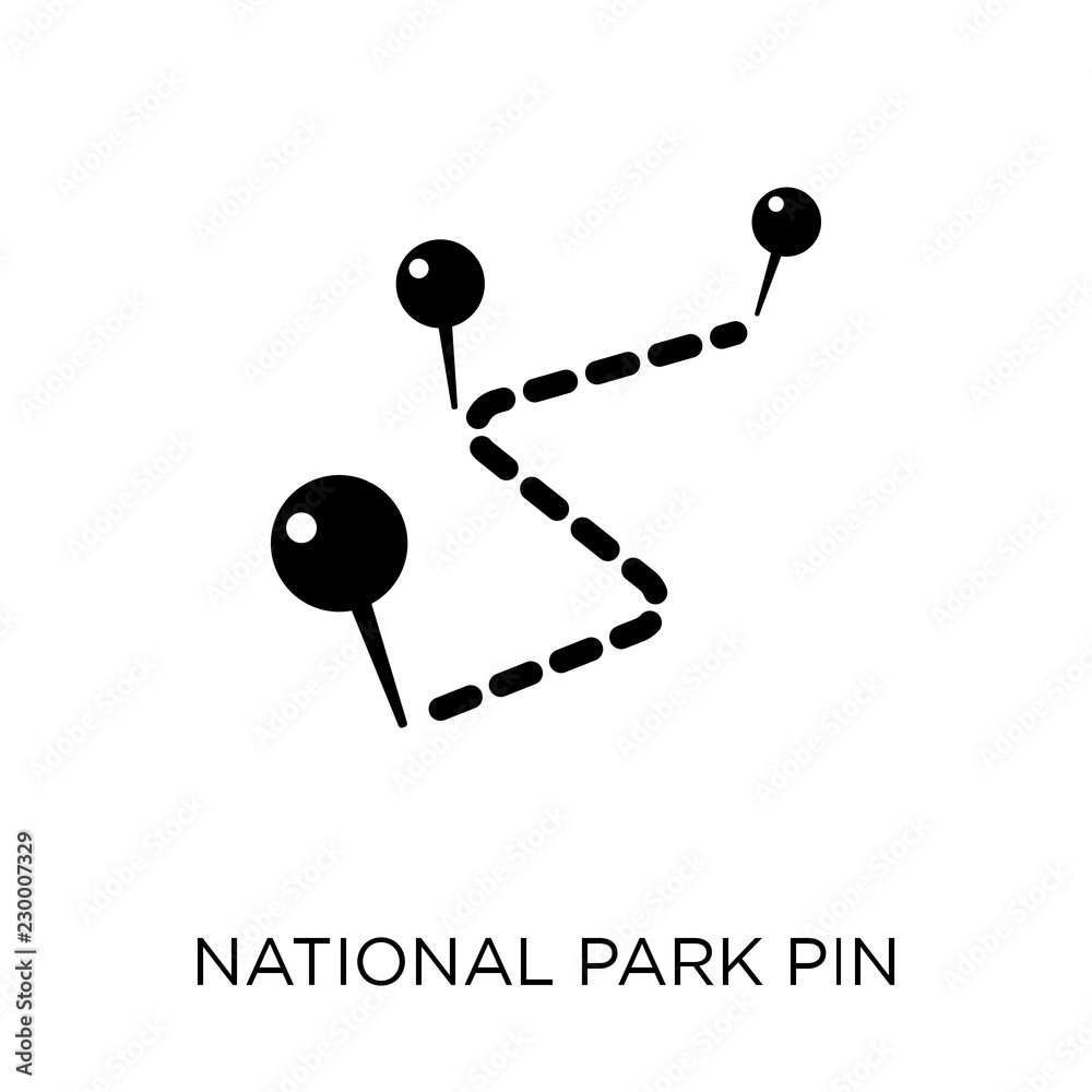 National Park Pin icon. National Park Pin symbol design from Maps and ...