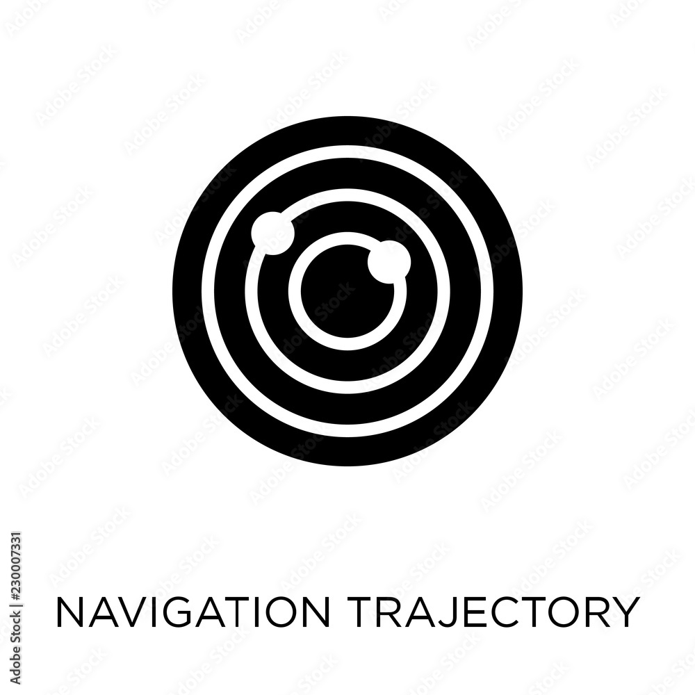 Navigation trajectory icon. Navigation trajectory symbol design from ...