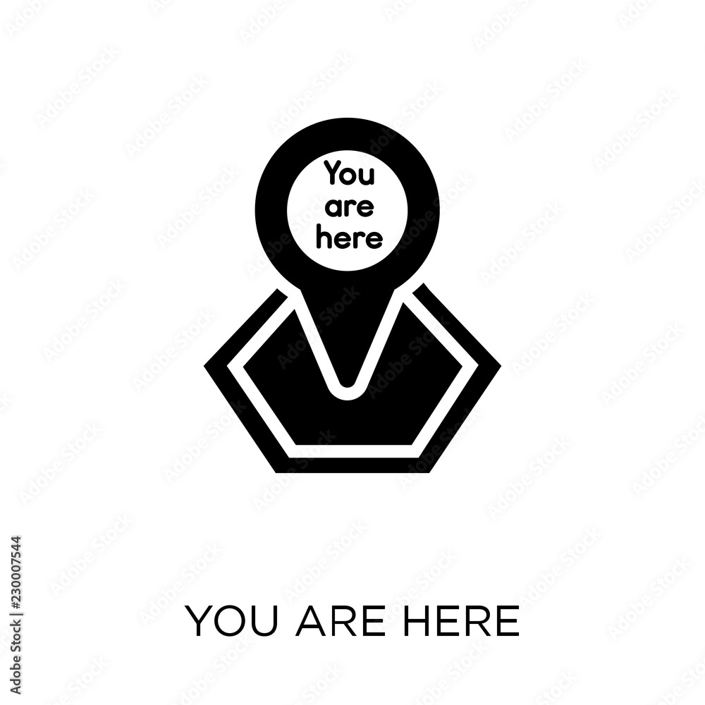You are here icon. You are here symbol design from Maps and locations ...