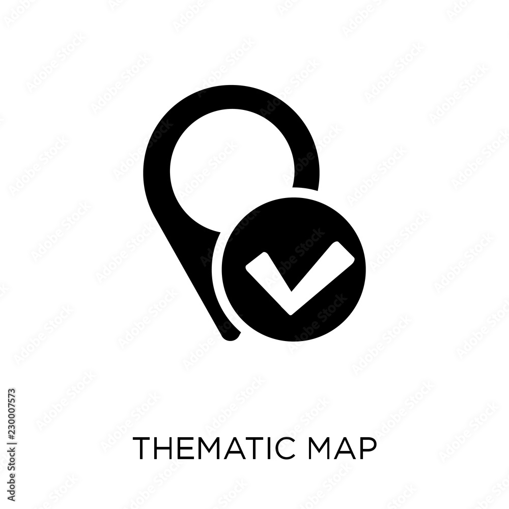 Thematic Map icon. Thematic Map symbol design from Maps and locations ...