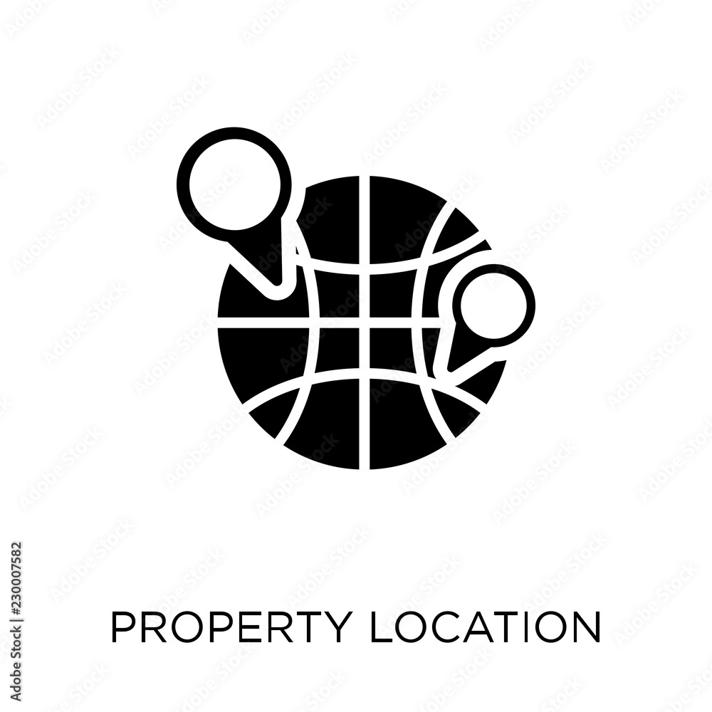property location icon. property location symbol design from Maps and ...