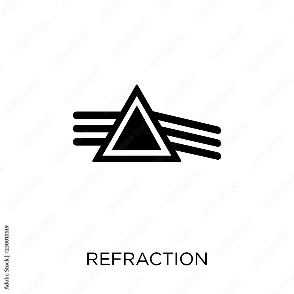 Refraction icon. Refraction symbol design from Science collection ...