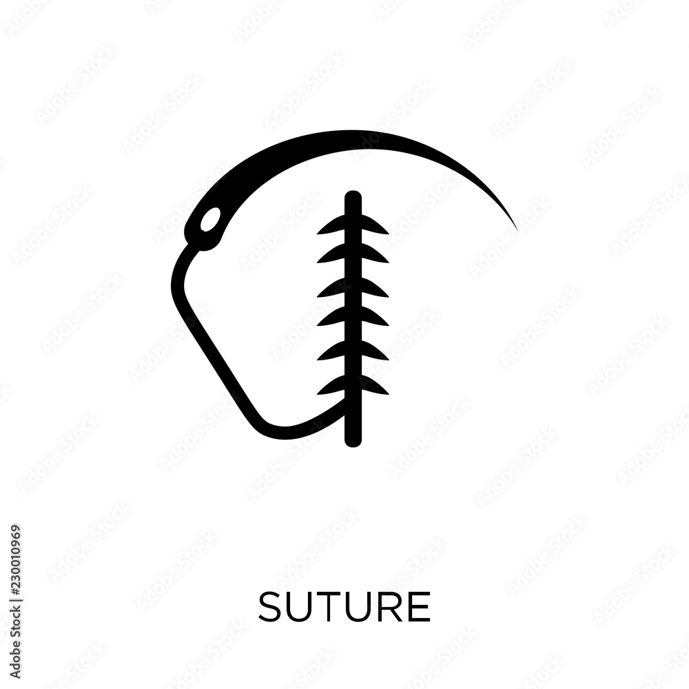 suture icon. suture symbol design from Sew collection. Stock Vector ...