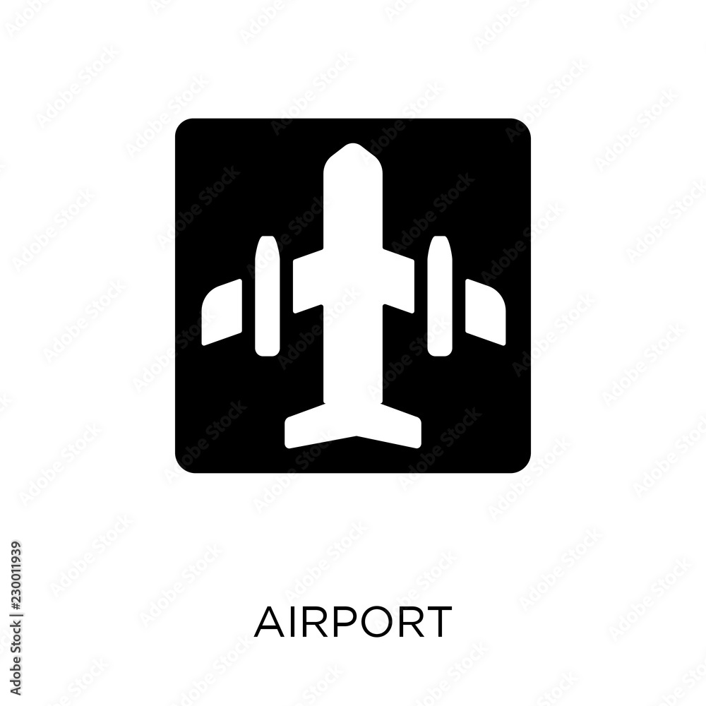 Airport sign icon. Airport sign symbol design from Traffic signs ...