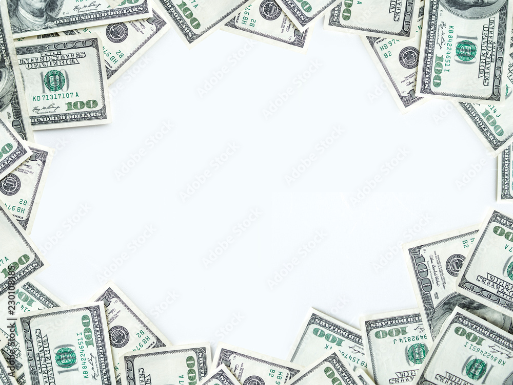 Border of Dollar Banknotes Stock Photo | Adobe Stock