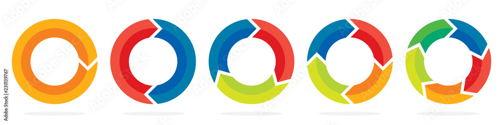 Set of circle arrows. Vector illustration. Stock Vector | Adobe Stock