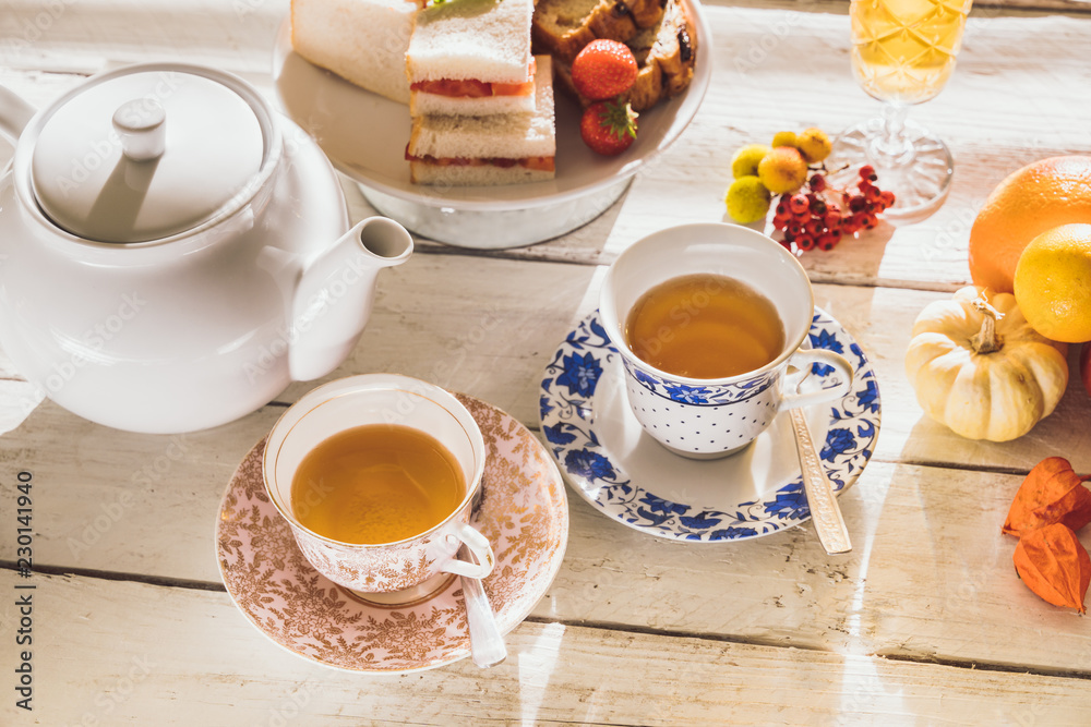 old school style tea at five afternoon service sandwich set cake sweet ...
