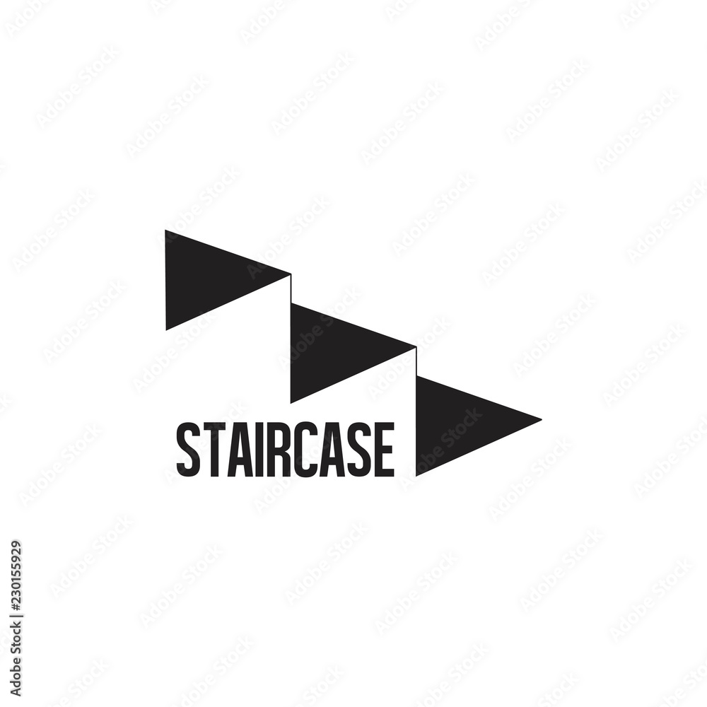 staircase simple logo vector Stock Vector | Adobe Stock