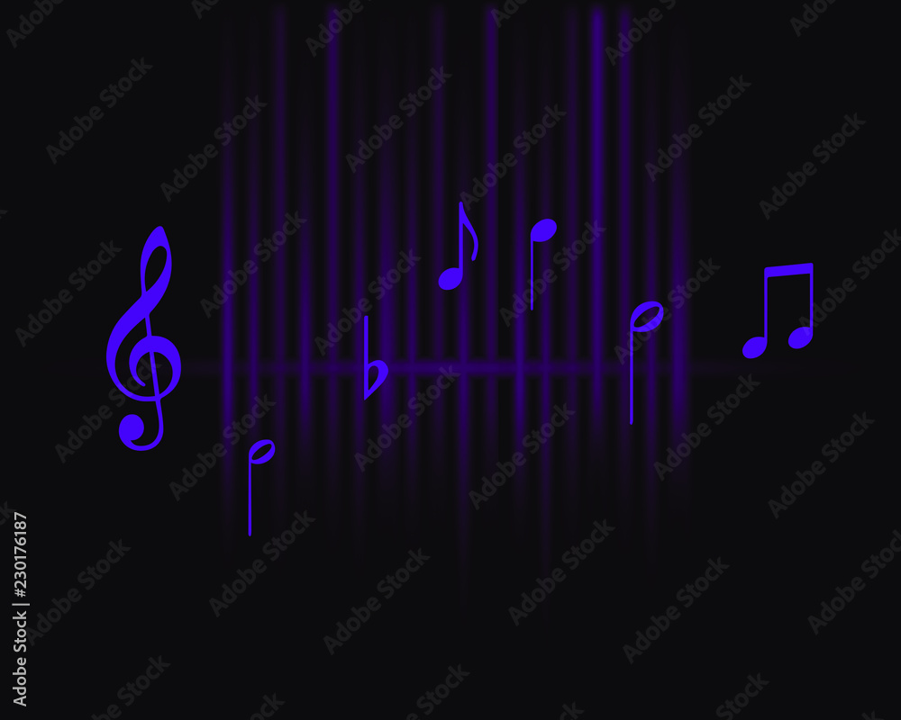 Black And Purple Music Background