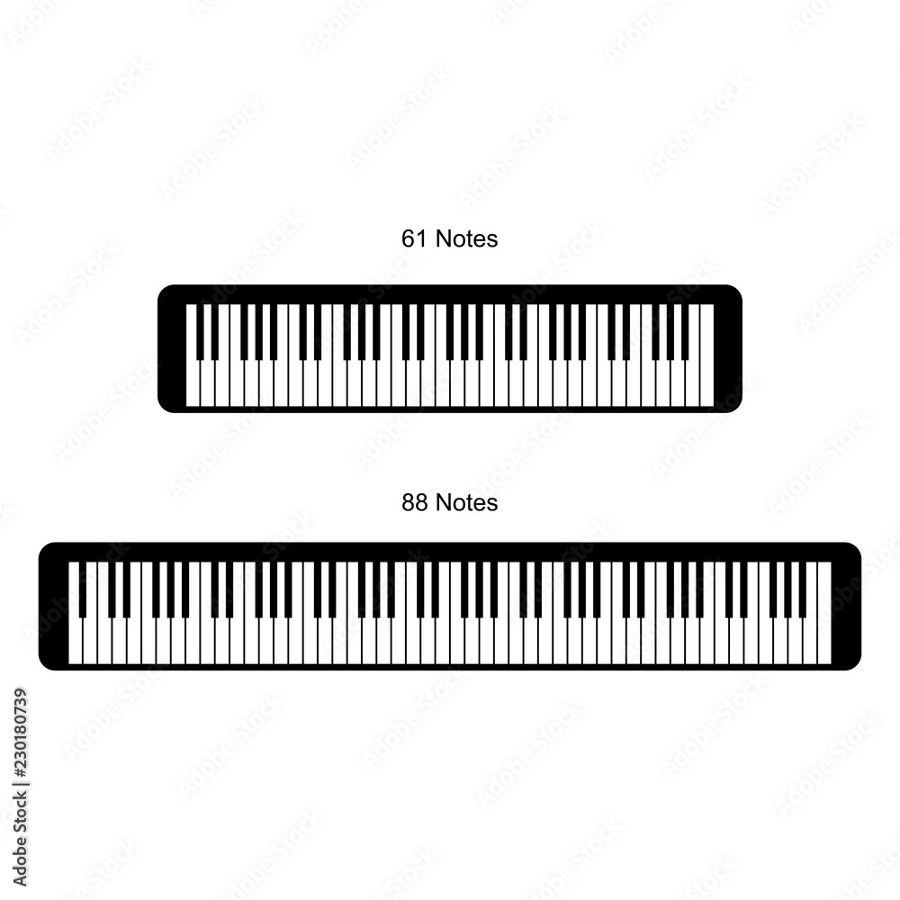 Piano keyboard diagram - piano keyboard layout on white background ...
