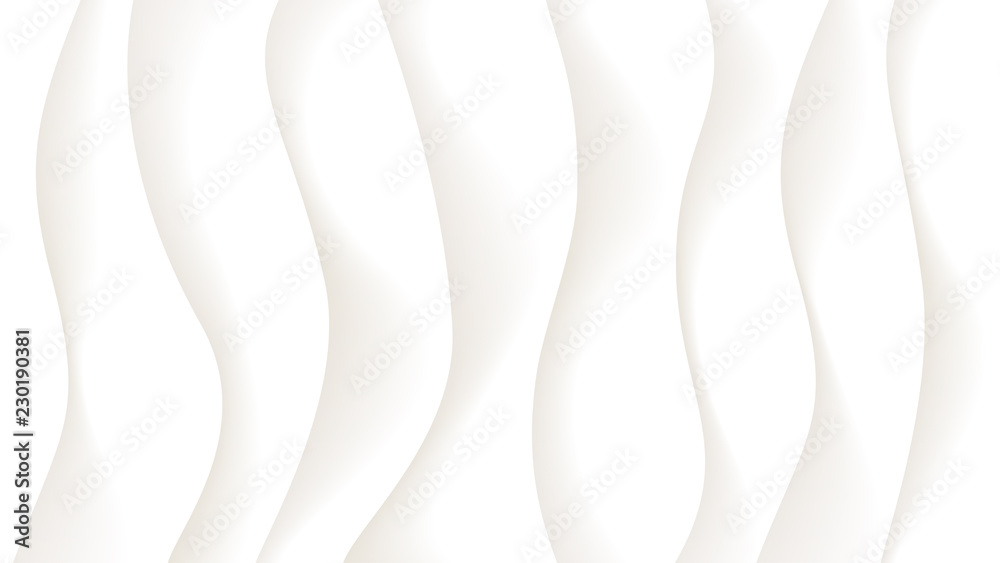 Abstract wavy white 3D pattern overlay background Stock Vector | Adobe ...