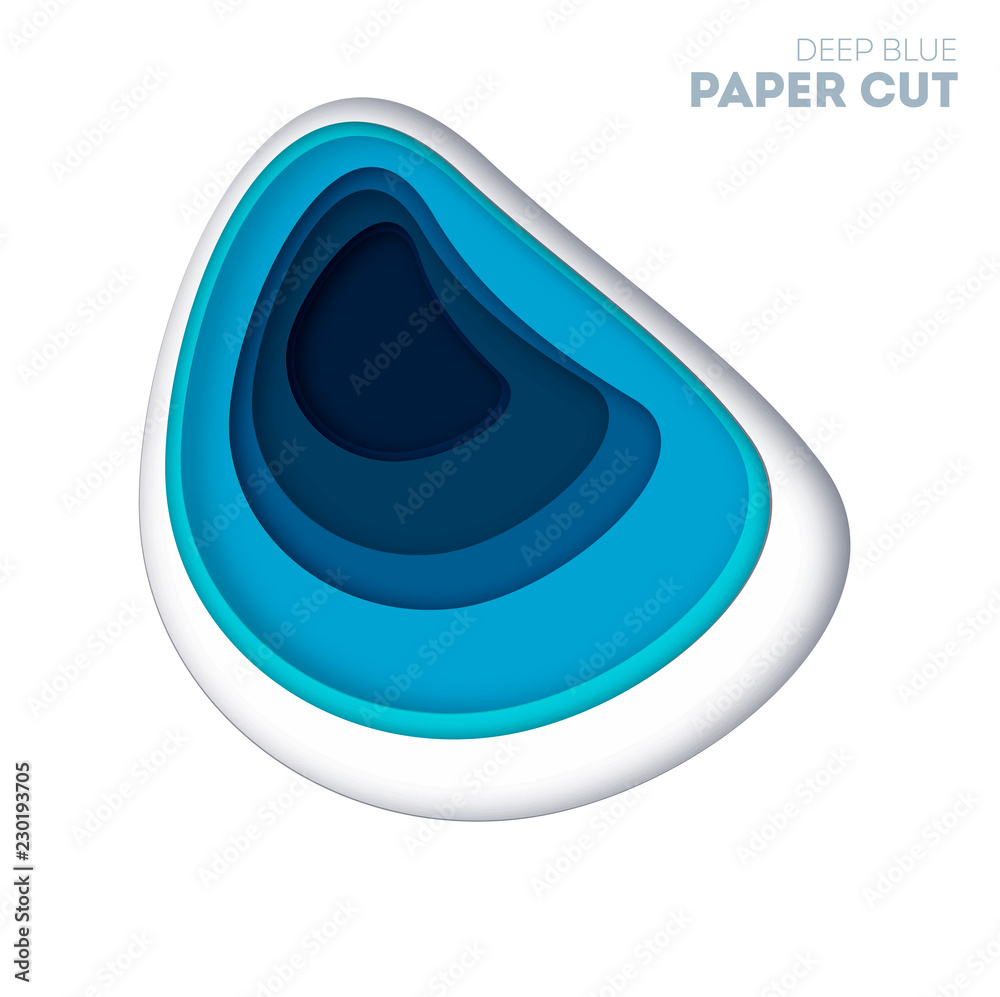 Abstract colorful background with paper curved relief layers. Vector ...