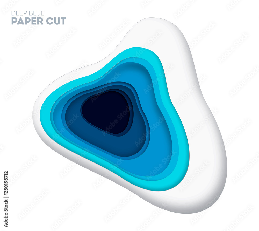 Abstract colorful background with paper curved relief layers. Vector ...