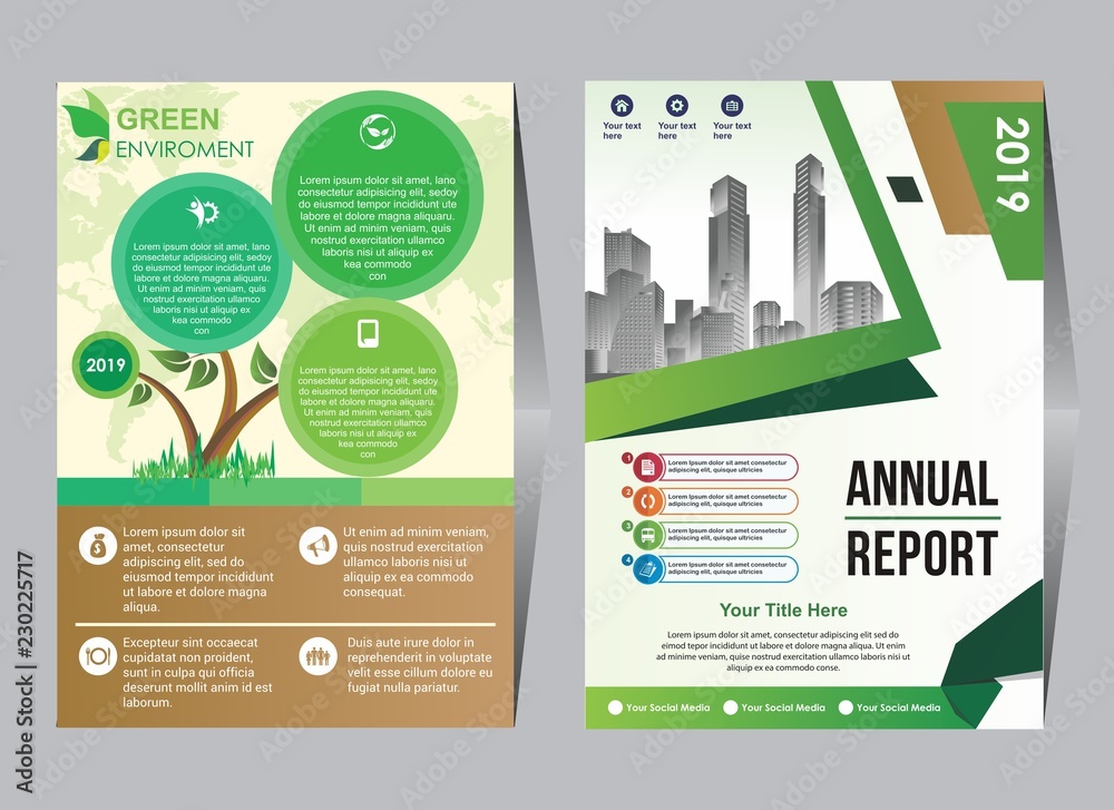 Green ecology design on background.Brochure template layout,cover ...