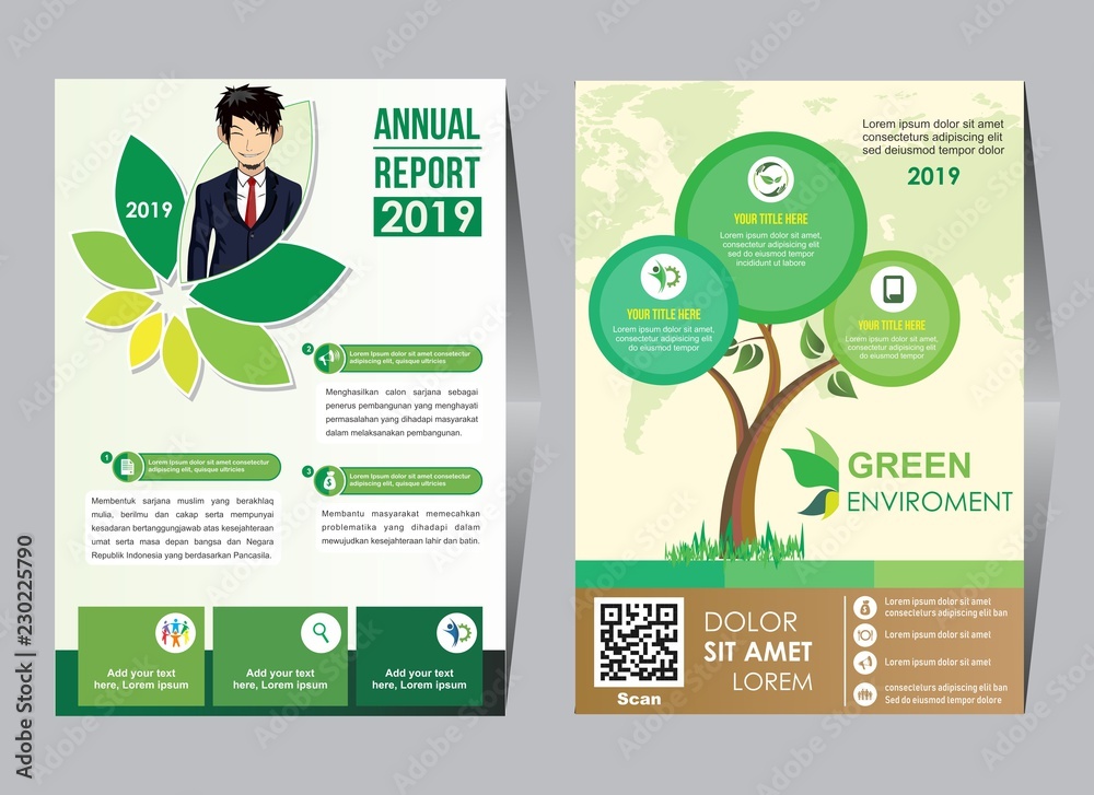 Green ecology design on background.Brochure template layout,cover ...