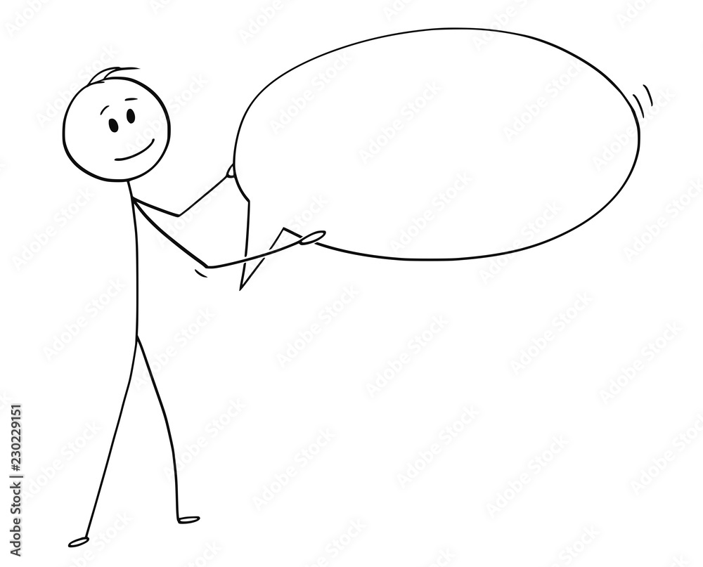 Cartoon stick drawing conceptual illustration of man or businessman ...