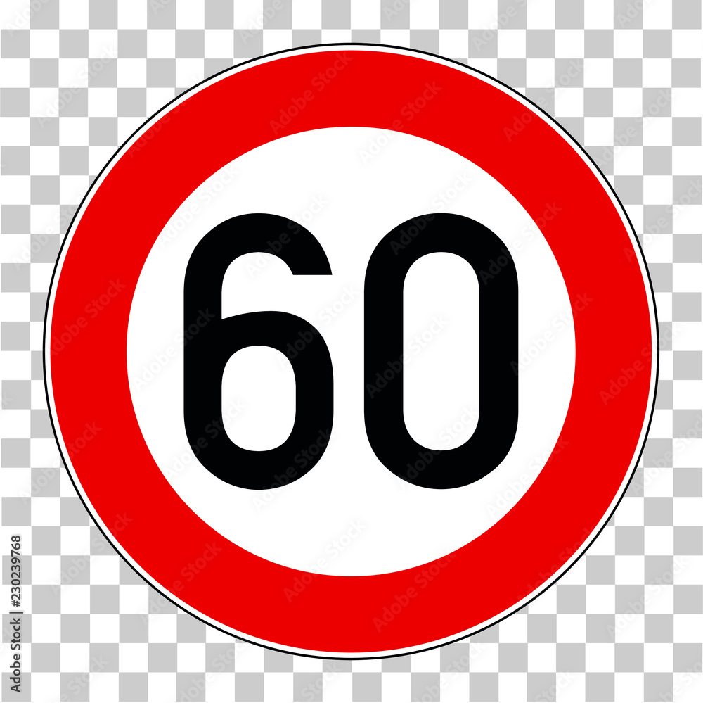 Verkehrsschild 60 Zum Ausdrucken Kostenlos