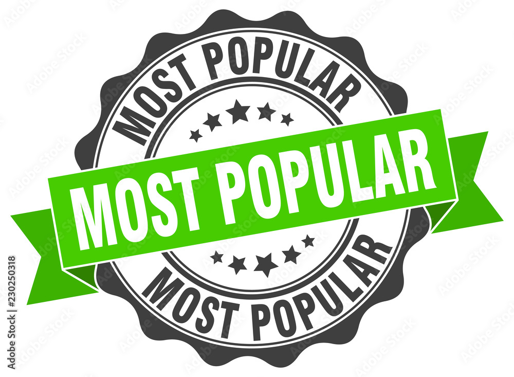 most popular stamp. sign. seal Stock Vector | Adobe Stock