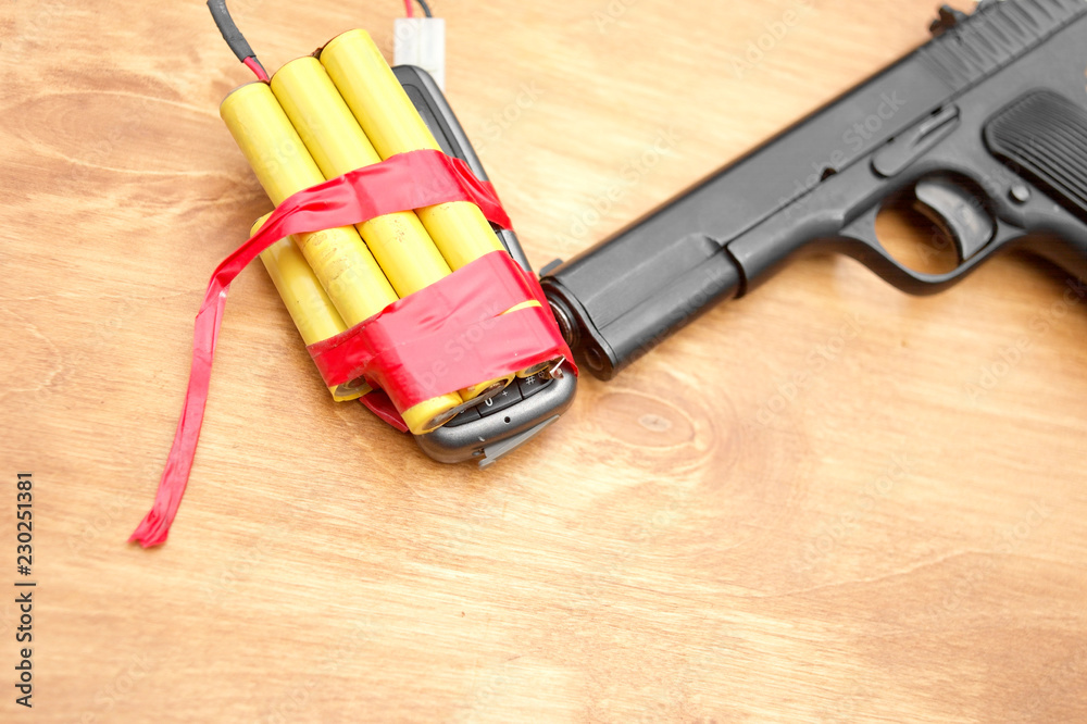 Bomb And Gun Stock Photo | Adobe Stock
