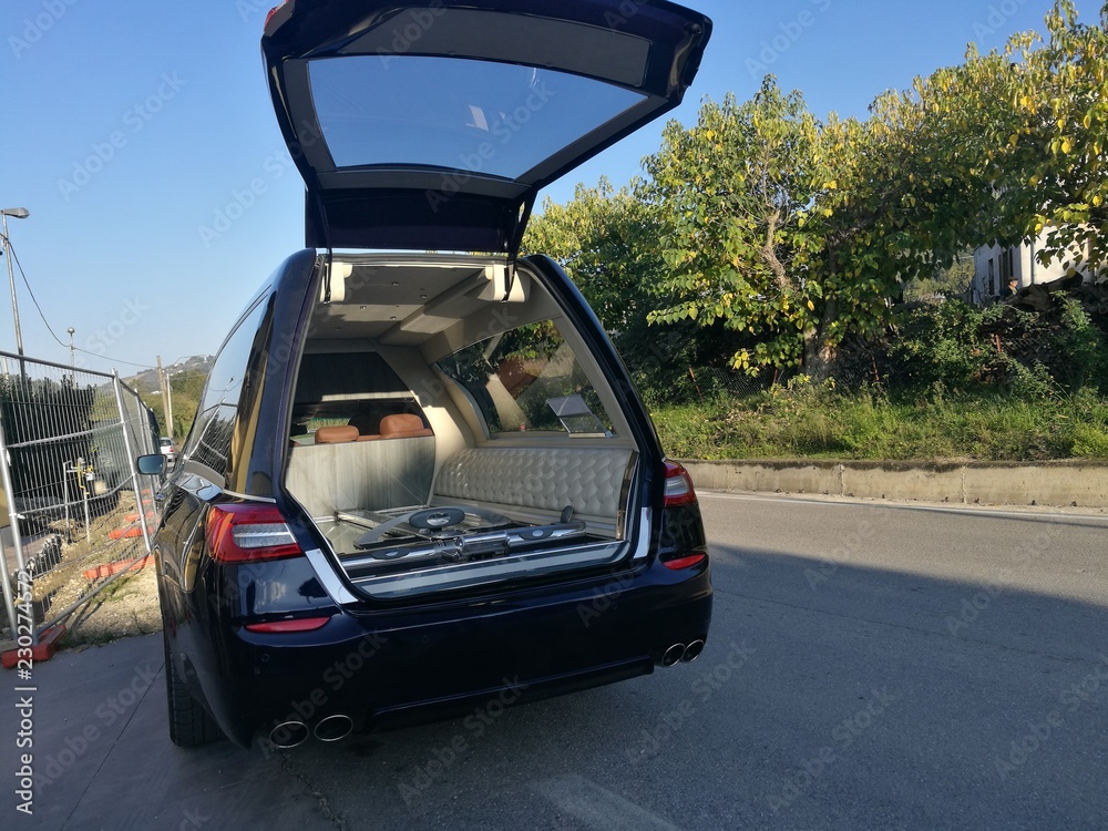 hearse open and empty Stock Photo | Adobe Stock