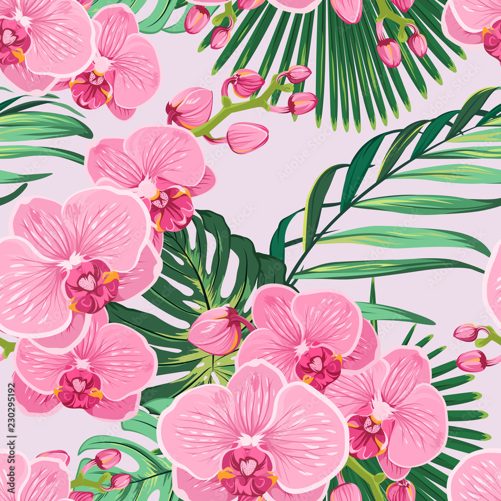 Hot Pink Floral Background
