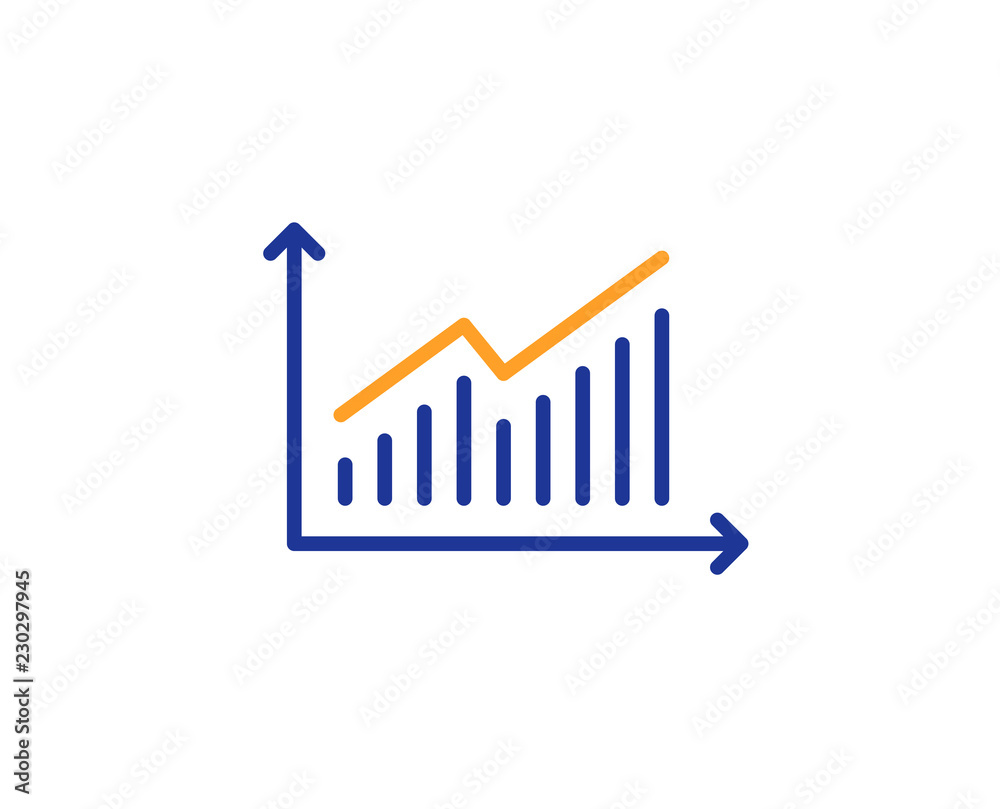 Chart line icon Stock Vector | Adobe Stock