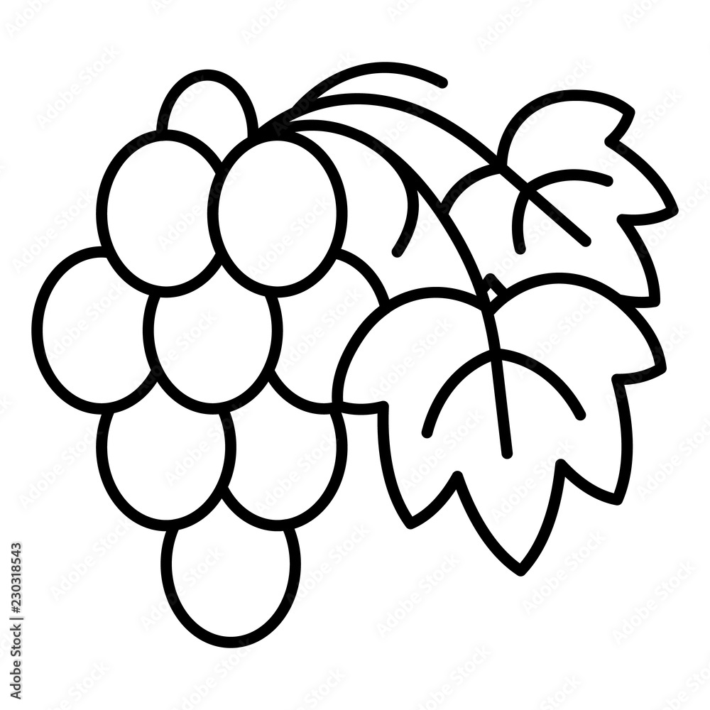 Cabernet grape icon. Outline cabernet grape vector icon for web design ...