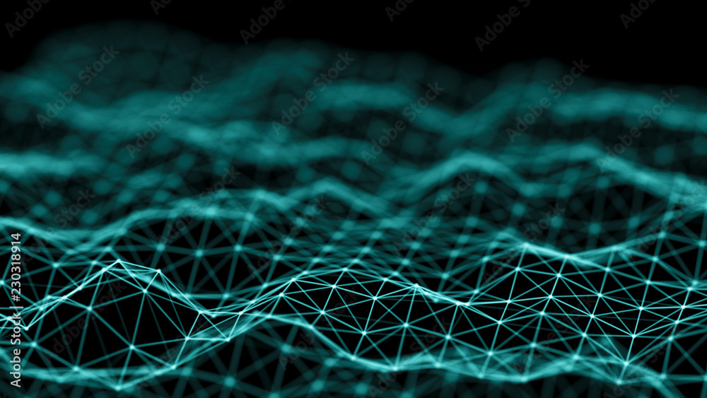 Data technology background. Abstract background. Connecting dots and ...