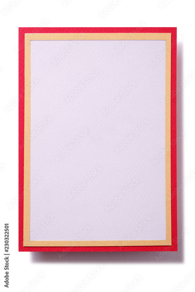 Christmas gift card red border frame vertical Stock Photo | Adobe Stock