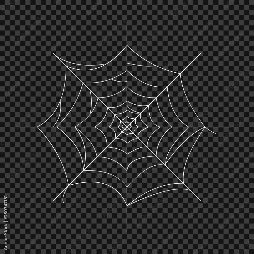 Cobweb. Vector spider web. Design elements on an isolated transparent ...