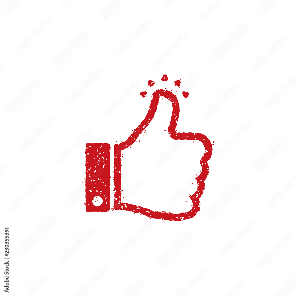 rubber stamp icon (for teachers using at school) / thumbs up Stock ...