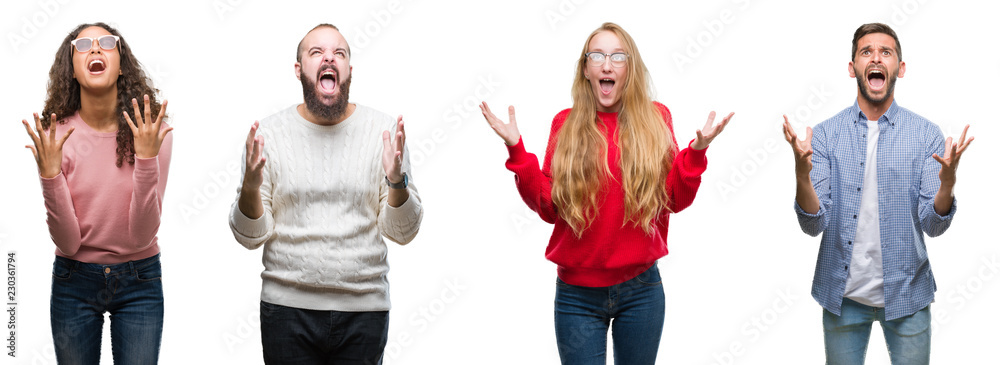 Group Of Mad White People