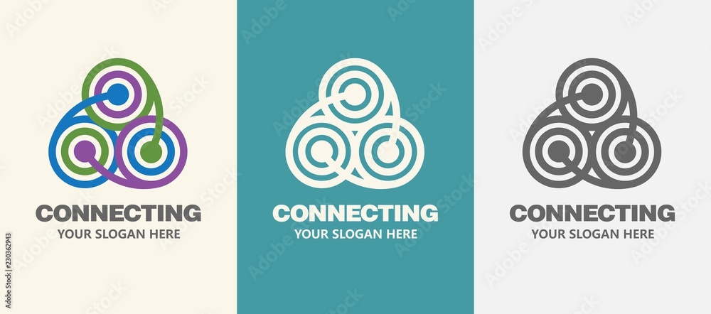 Abstract business company logo. Corporate identity design element ...