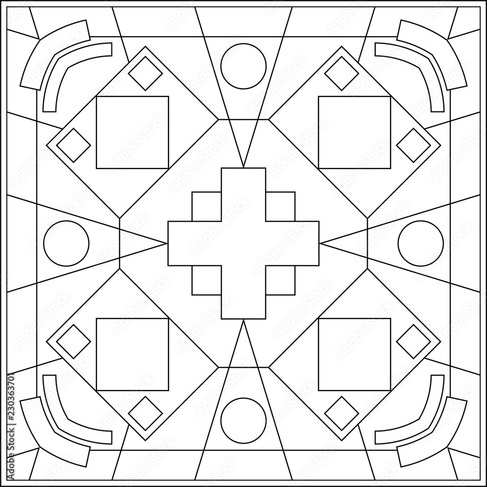 Geometric Shape Coloring Pages