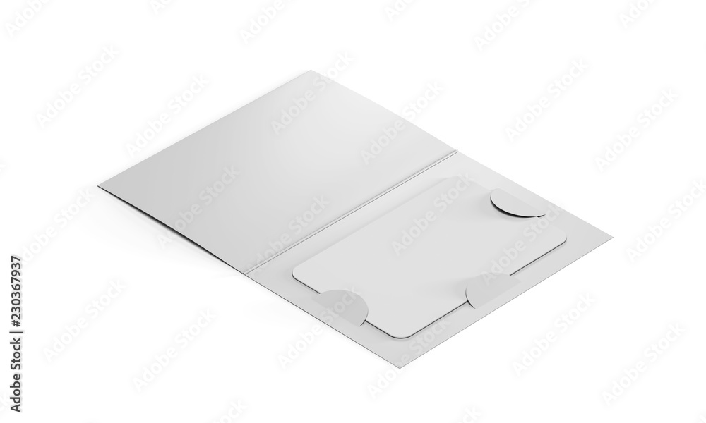 Gift card template in envelope on white background for your design. 3d ...