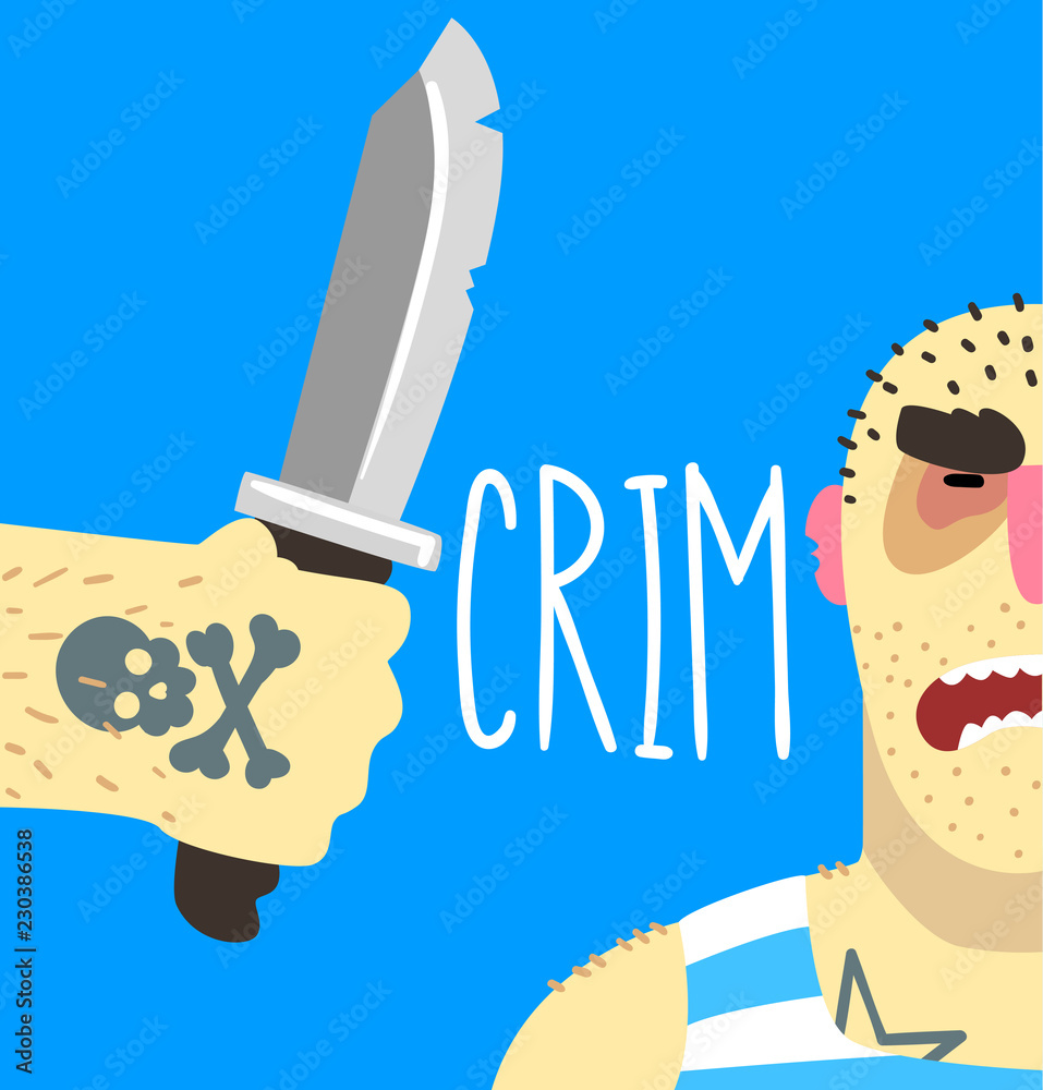 Crim, social criminal problem poster banner template vector ...