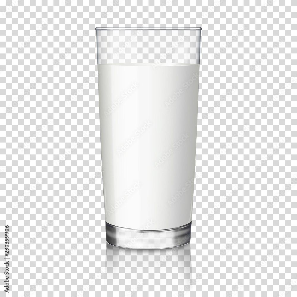 glass of milk isolated Stock Vector | Adobe Stock