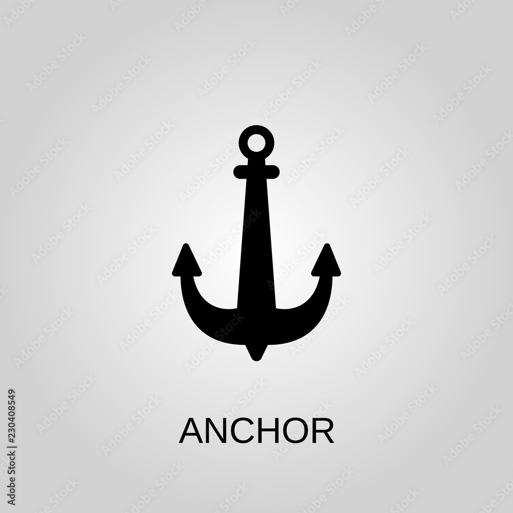 Anchor icon. Anchor symbol. Flat design. Stock - Vector illustration ...