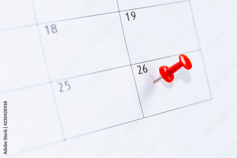 26-date-on-calendar-with-red-color-pin-twenty-sixth-day-of-month-is