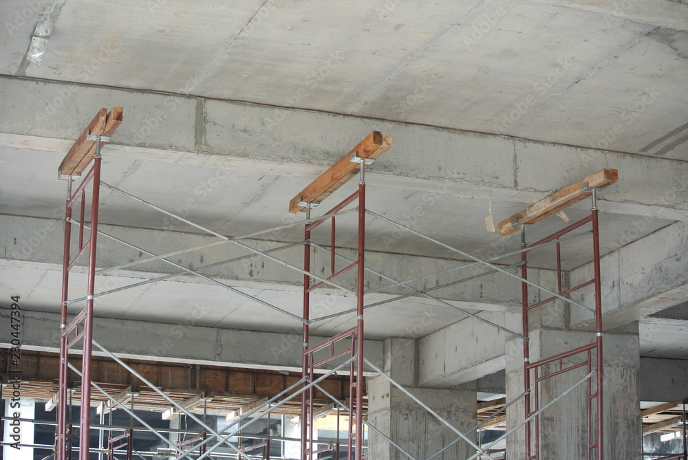 Scaffolding used as the temporary structure to support platform, form ...