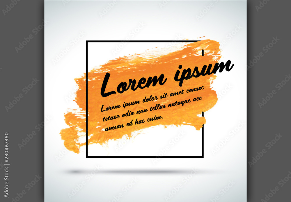 Social Media Post Layout with Brush Stroke Element Stock Template ...
