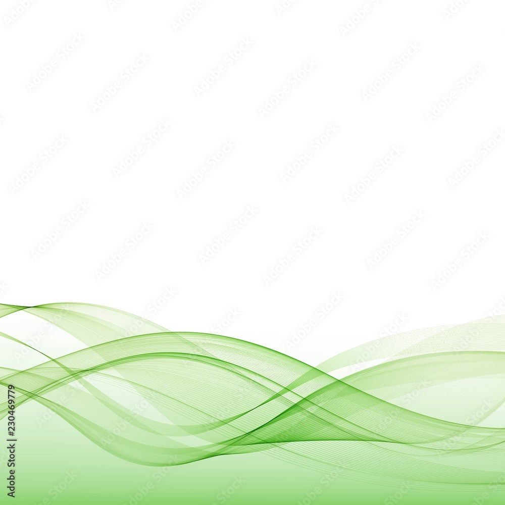 Abstract background with green waves.layout for advertising ...