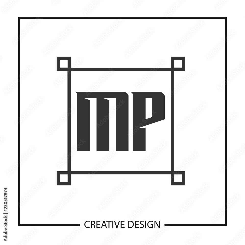 Initial Letter MP Logo Template Design Stock Vector | Adobe Stock