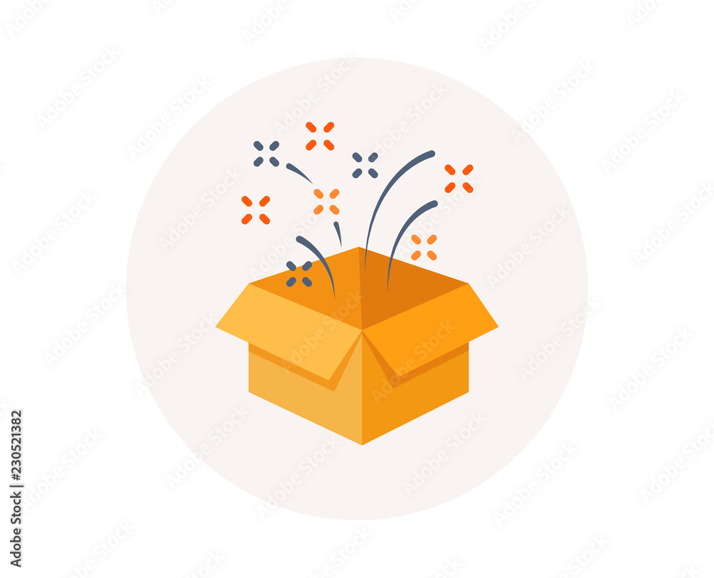 Present, surprise gift box. Birthday celebration icon. Loyalty program ...