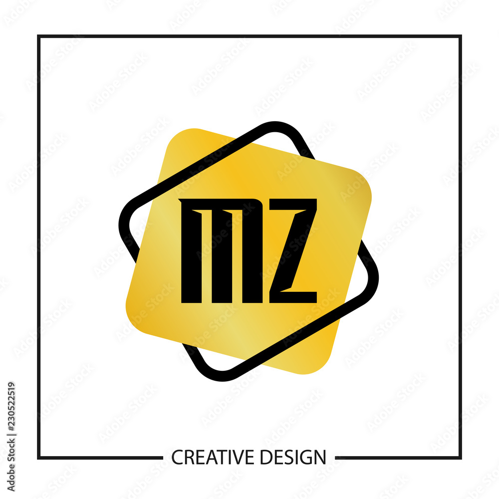 Initial Letter MZ Logo Template Design Stock Vector | Adobe Stock