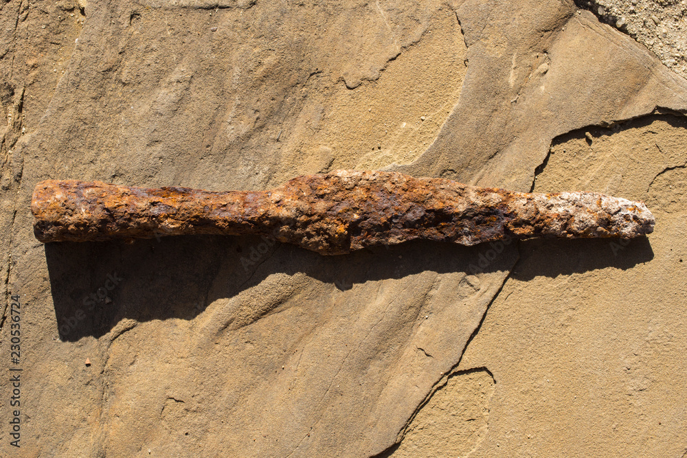 Archaeological finds. Ancient tool of the 5th century. Gladiator ...