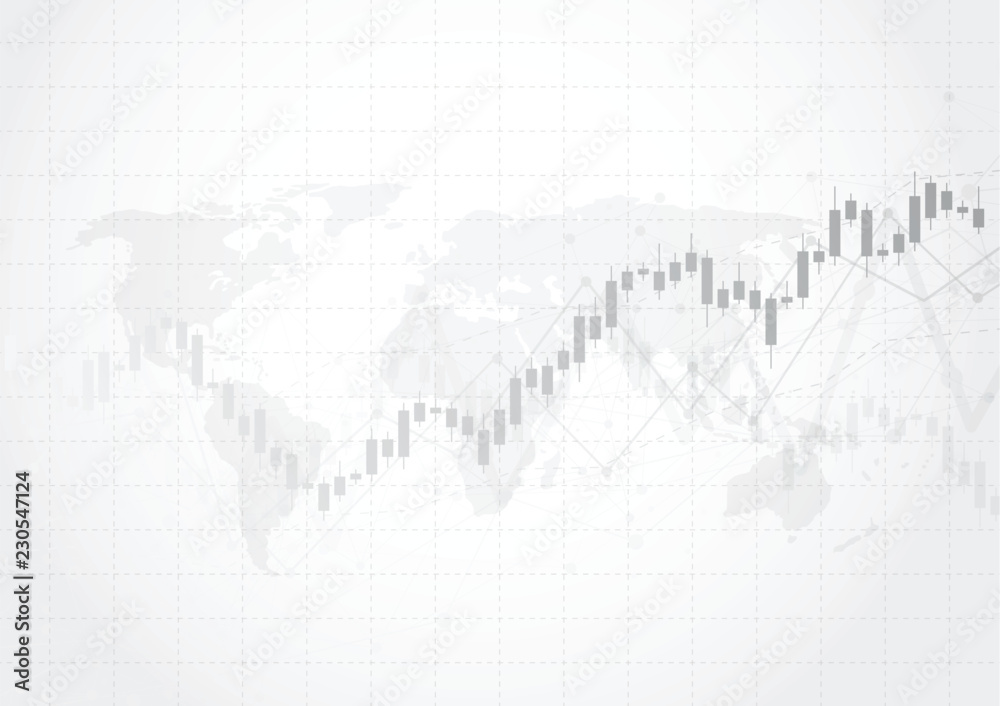 Business candle stick graph chart of stock market investment trading on ...